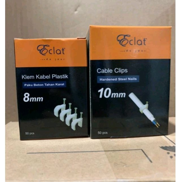 Eclat NAIL CABLE CLAMPS 8MM 10MM 12MM ROUND CABLE CLIPS | Shopee ...