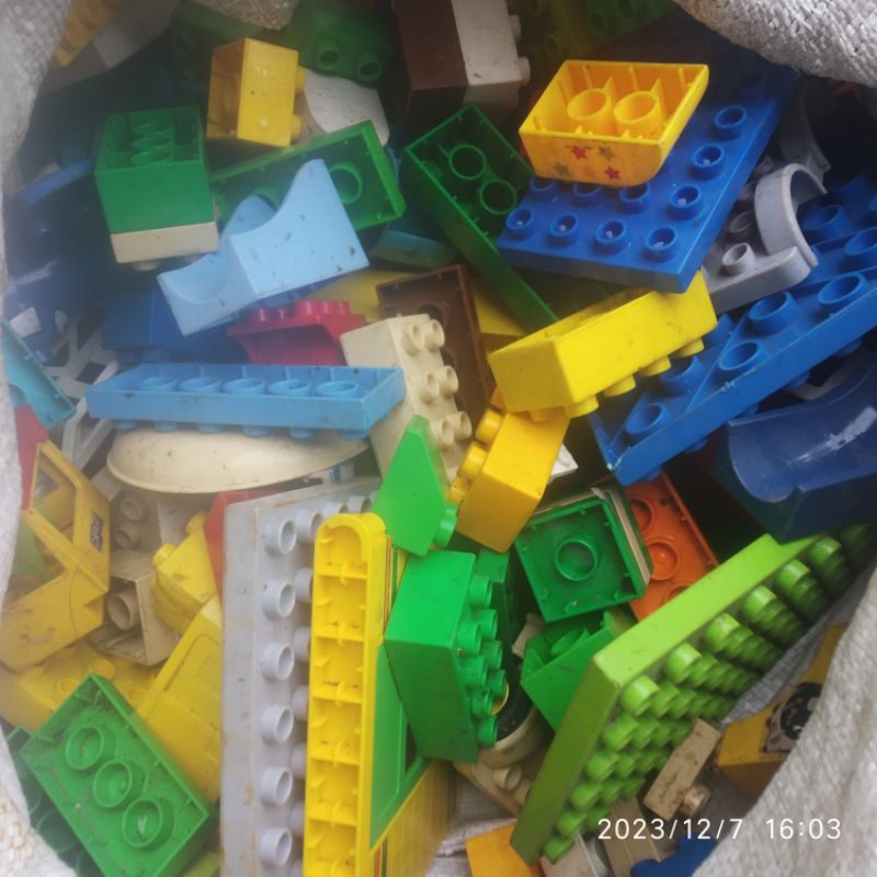 Lego duplo kw Bulk 500gram mix random unwashable second hand | Shopee ...