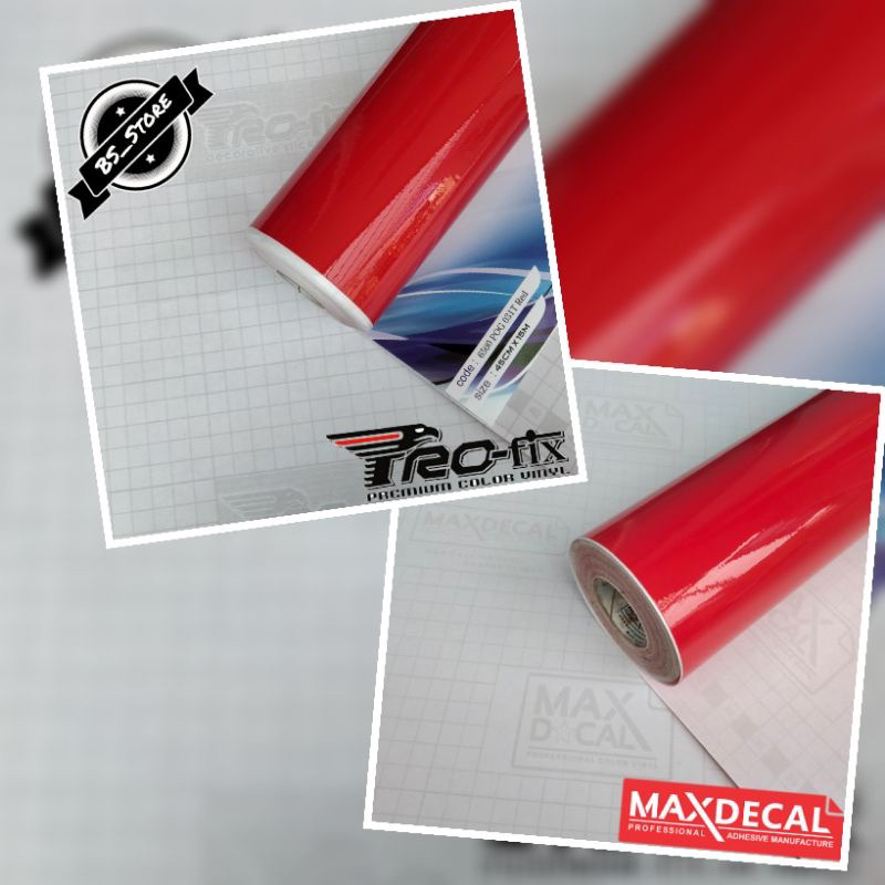 MERAH Glossy Red MAXDECAL Sticker (Fast And DOFF) | Shopee Philippines