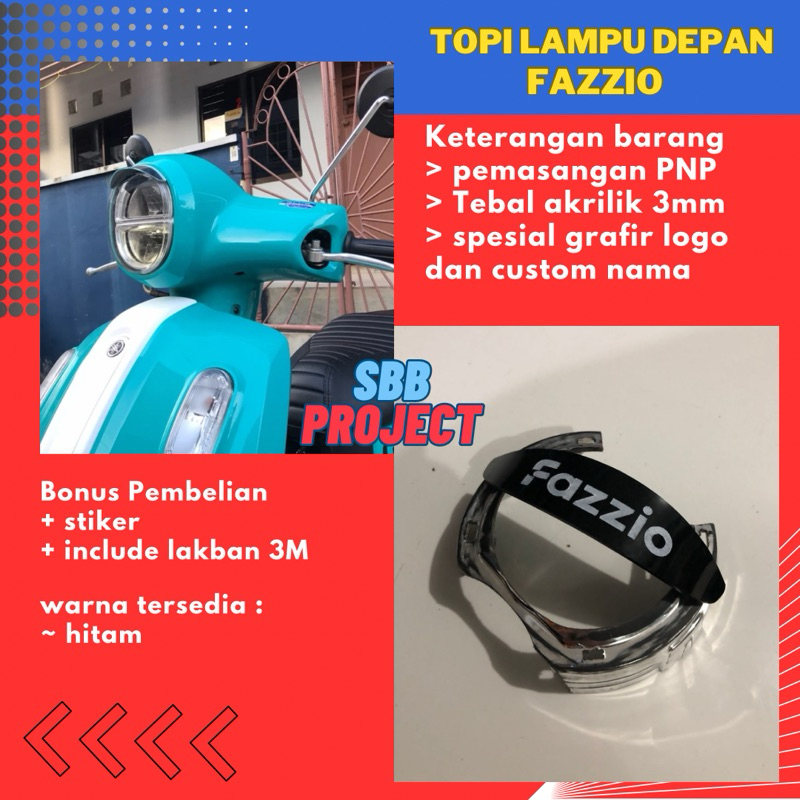 Yamaha fazzio 125 Headlight Hat Can custom Name | Shopee Philippines