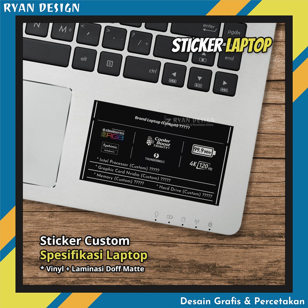 Custom Laptop Logo Sticker Laptop Feature Specifications Sticker Nvidia ...