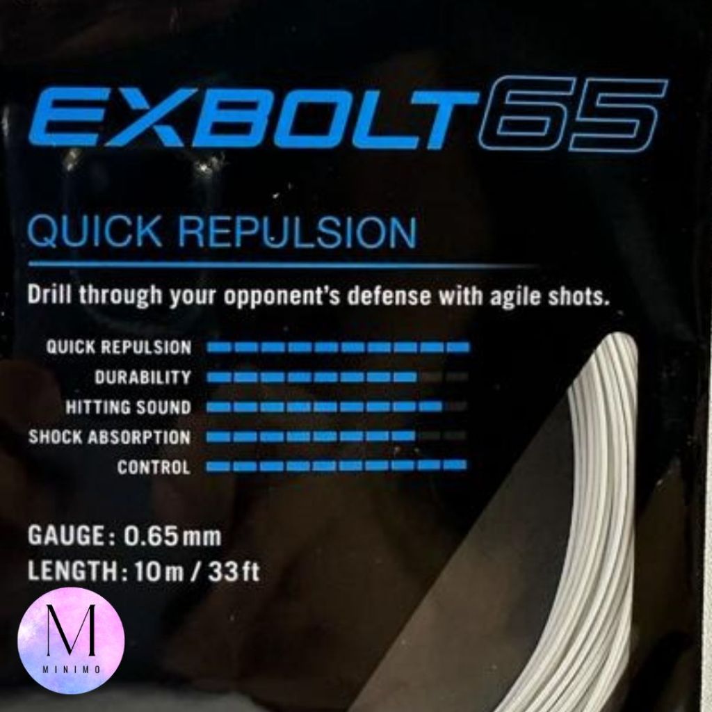 Yonex Badminton Racket String/Exbolt 65 Original String | Shopee ...