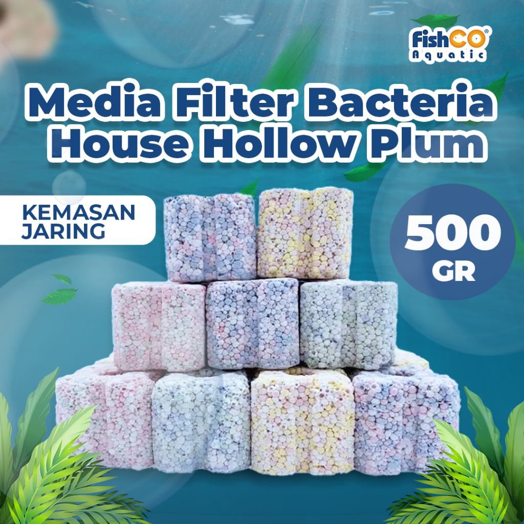 Fishco Media Bio Filter Hollow Plum Bacteria House - House of Bacteria ...