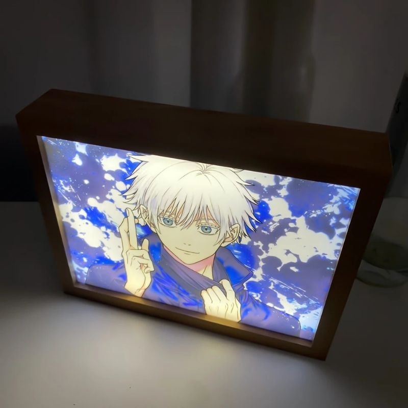 Jujutsu Kaisen Satoru Gojo art painting 3D Night Led RGB Color wood ...