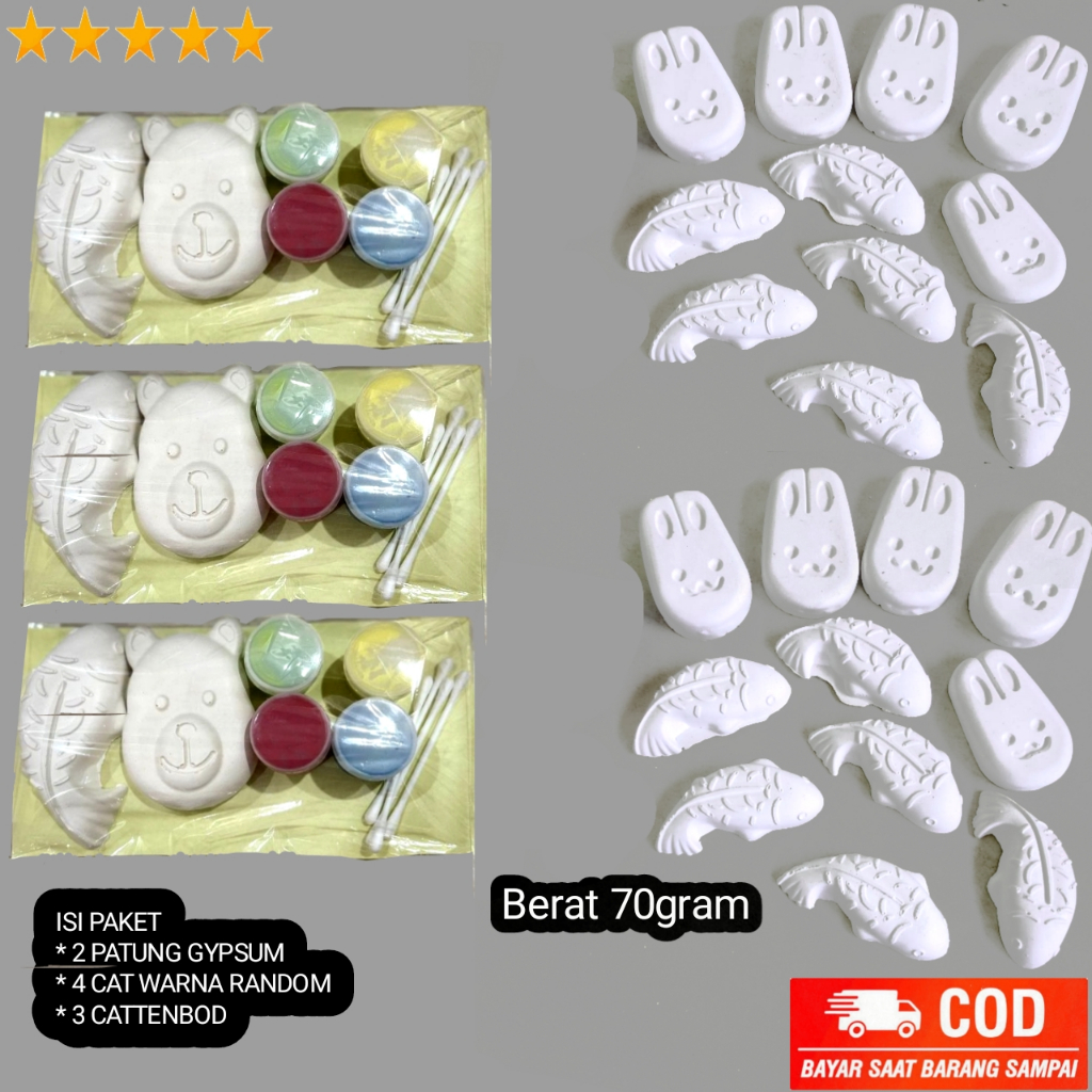 Package Of 2 Coloring Jumbo Gypsum Statues - Random Jumbo Gypsum ...