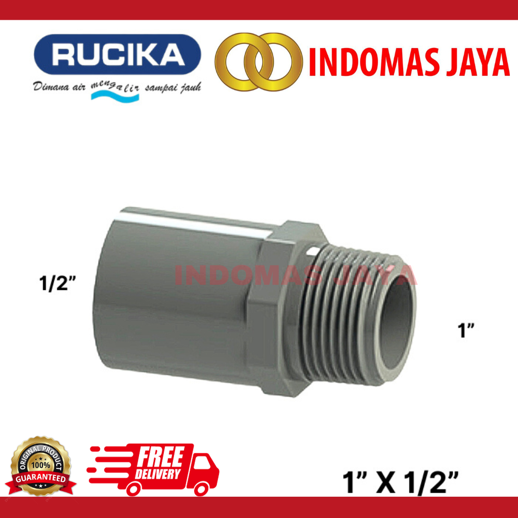 Pvc Pipe Connection SDL AW 1 x 1/2 " Sock Drat Outer 1 x 1/2 Inch ...