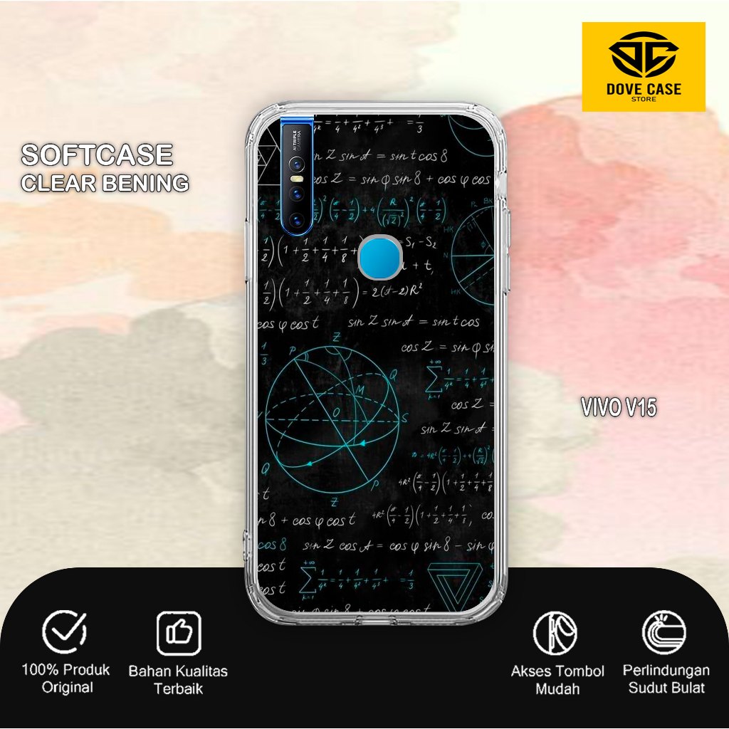 HP Clear Case Motif All Type For VIVO V15 - Clear VIVO Phone Silicone ...