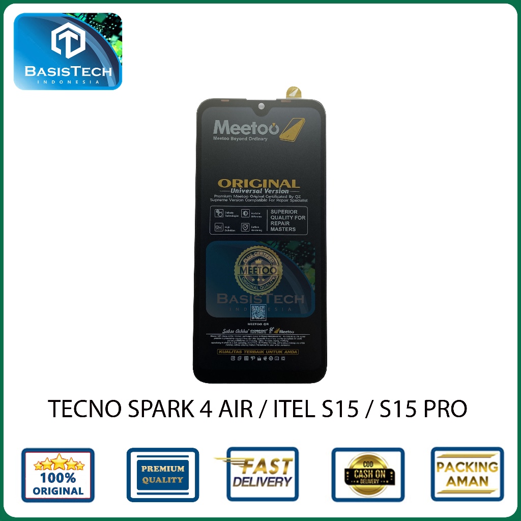 Tecno SPARK 4 AIR LCD - ITEL S15 PRO - S15 - KC6 KC1H KC1J +TOUCHSCREEN ...