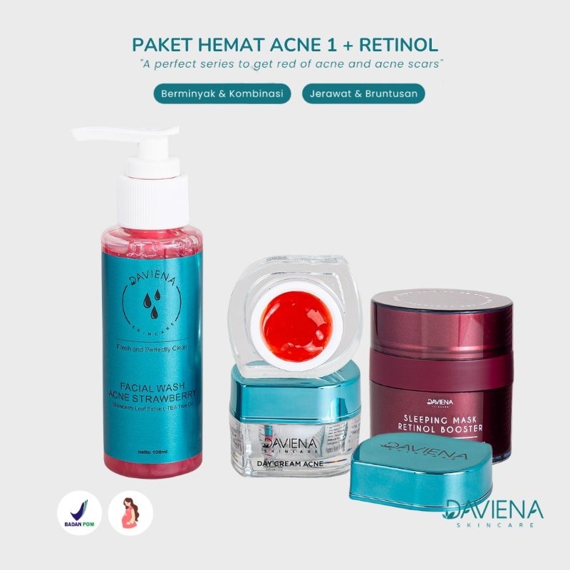 Daviena SKINCARE BUNDLING Package Saves ACNE 1 And RETINOL | Shopee ...