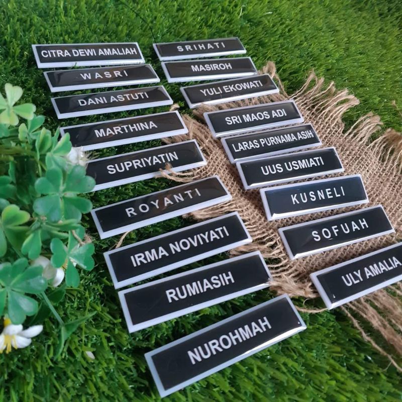 Chest Nametag | Chest Name Plate | Hologram Nametag | Resin nameplate ...
