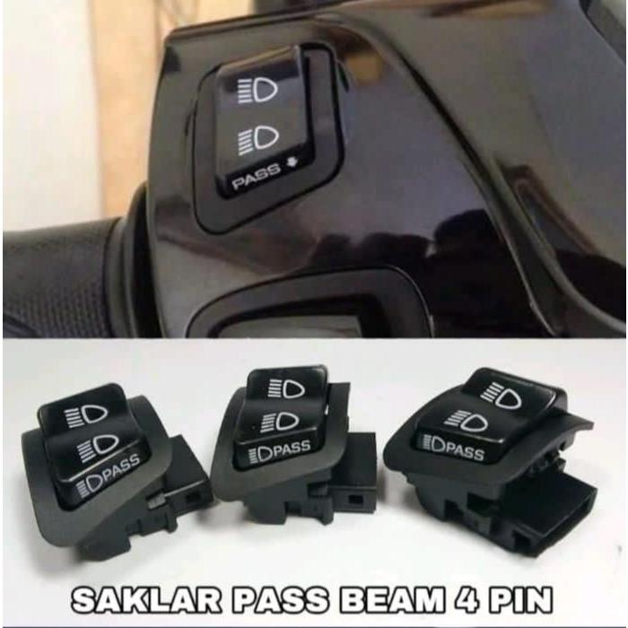 TOMBOL Switch Button DIM PASS BEAM Socket 4 PIN BEAT FI STREET POP ...