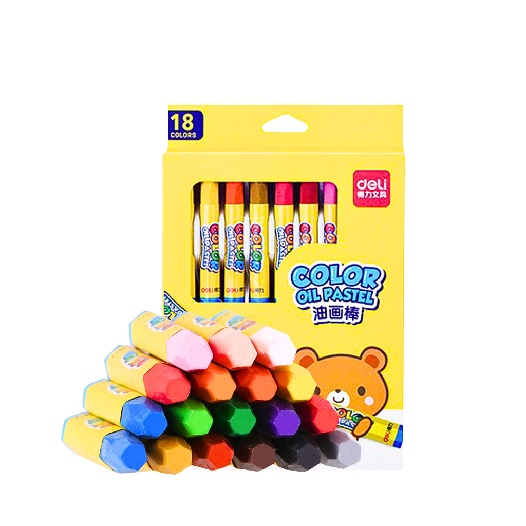 DELI Pastel Crayons/Oil 18 Colors No.6962 (0261749) | Shopee Philippines