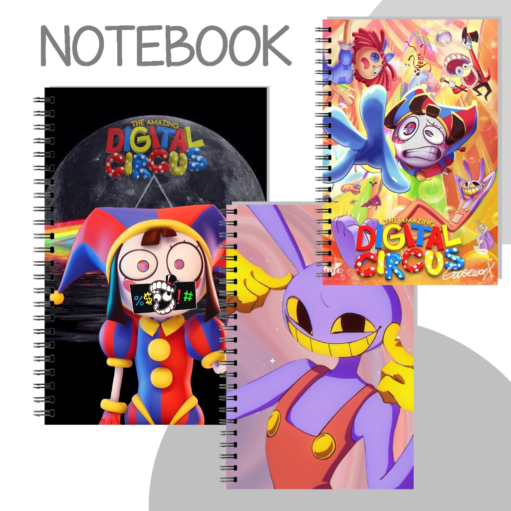 Circus Pomni Digital Notebook Book Spiral Notebook Amazing Digital ...