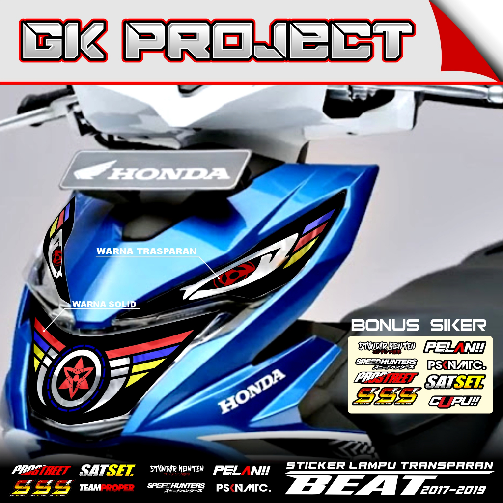 Beat FI NEW Light Stickers | 2016-2019 HONDA BEAT Motorcycle Eyebrow ...