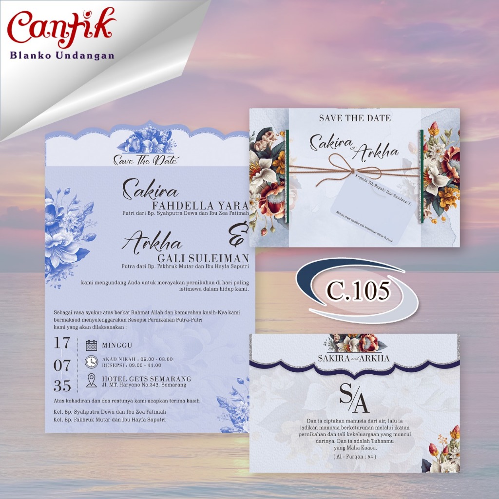 Cantik 105 Prints of Wedding Invitation Paper or Wedding Invitations ...