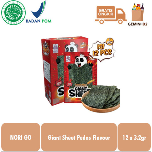 Nori Go Giant Sheet Spicy Flavor 12 x 3.2gr | Shopee Philippines