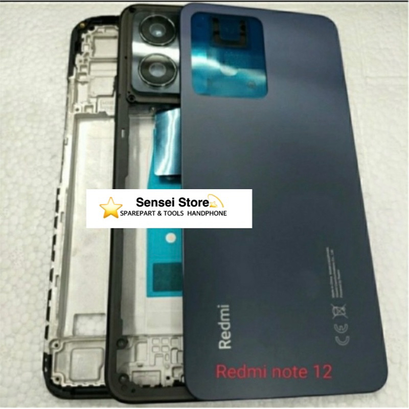 Xiaomi Redmi Note 12 4G full set Back Casing Housing complete with 3 ...
