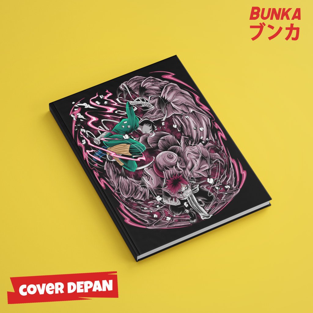 Note Book Aesthetic Anime Naruto Gaara VS Rock Lee Hardcover A5 ...