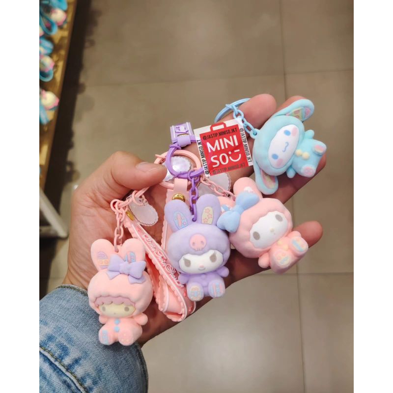 GANTUNGAN Miniso x SANRIO Rabbit Series Keychain KUROMI, CINNAMOROLL ...