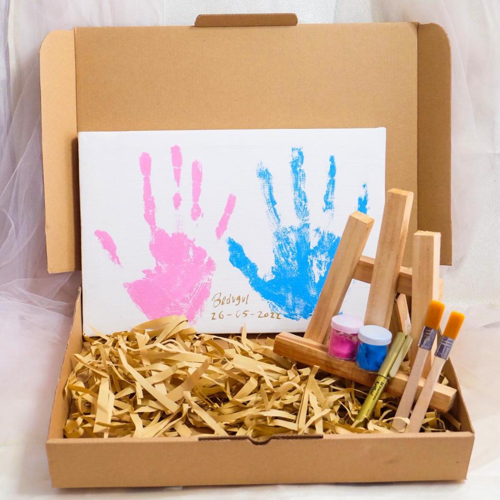 DIY HANDPRINT PAINTING KIT | COUPLE PAINTING CANVAS | CANVAS PAINTING ...