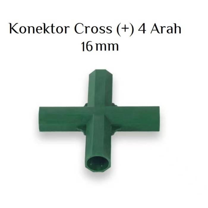 4-Way Cross Connector 16mm Stake Connector D16 Green House Stake ...