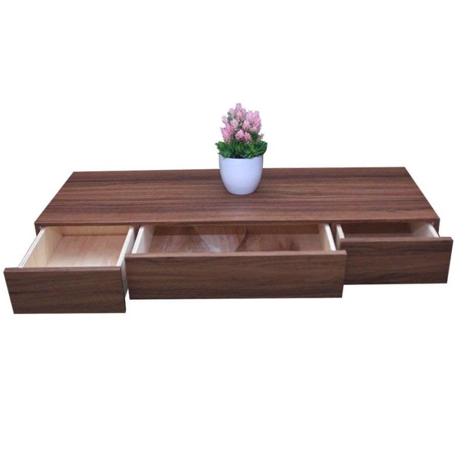 MINIMALIST SHELF WALL HANGING DRAWER FLOATING DRAWER 3 80 CM DARK BROWN ...