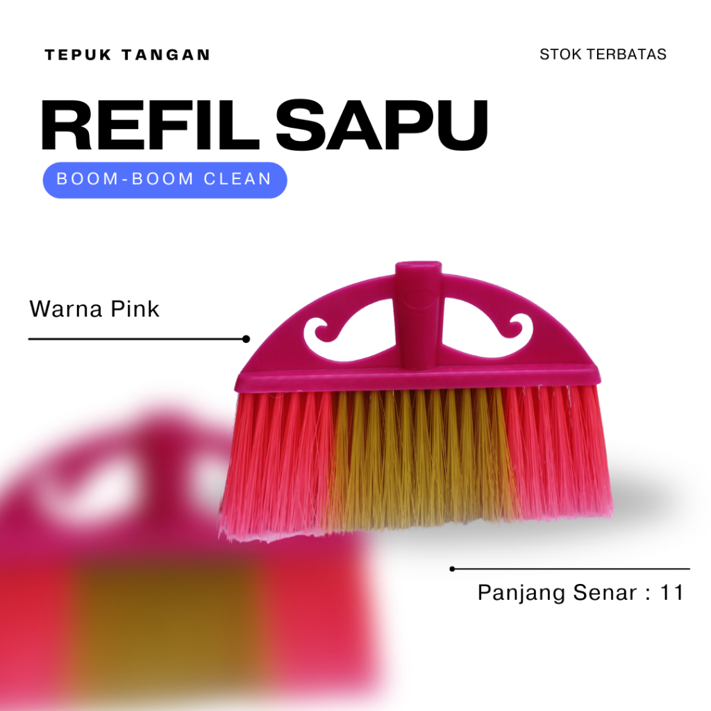 Color Mustache Nylon Broom Refill | Original Handleless Floor Broom ...