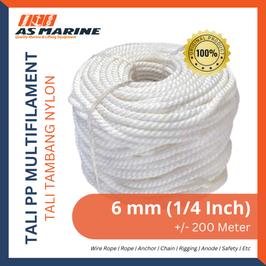Nylon Mining Rope / PP Multifilament Plastic Rope 6 mm | Shopee Philippines