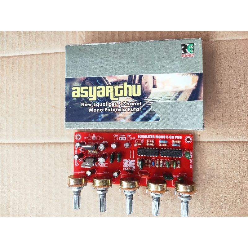 Equalizer Kit 5 Channel Potentio Swivel IC 2x TL084 Mono | Shopee ...