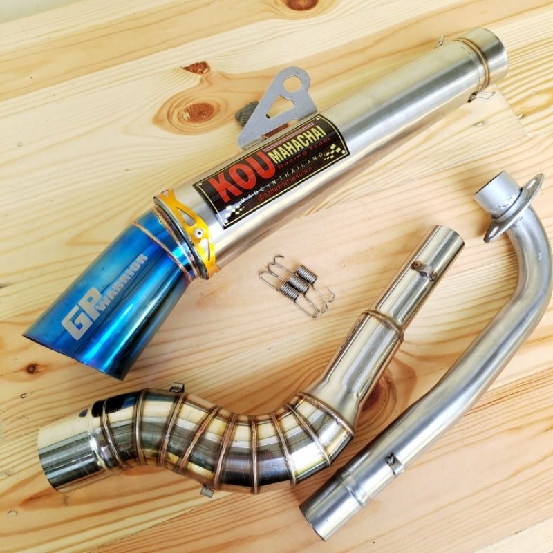 Kou MAHACHAI pipe conical open exhaust pipe+elbow wave rs xrm 125 110 ...