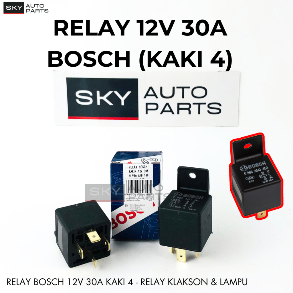 4-foot BOSCH 12V 30A RELAY - Horn & Light RELAY | Shopee Philippines