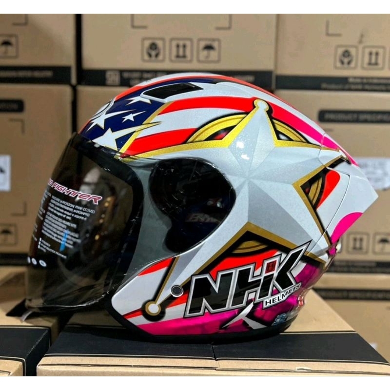 NHK R1 ELITE ALONSO 7 STAR WHITE ORIGINAL | FULL FACE R ONE ELIT ...