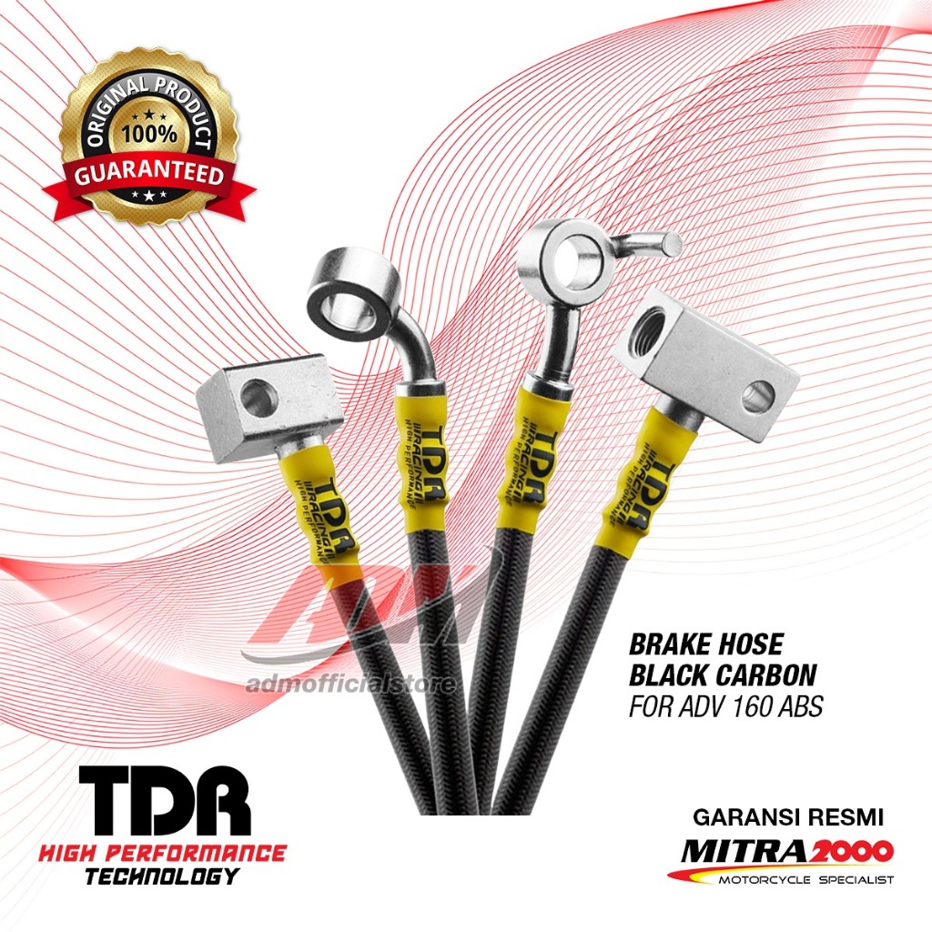 TDR Brake Hose Black Carbon Brake Hose for ADV 160/ADV 150 (ABS / CBS ...