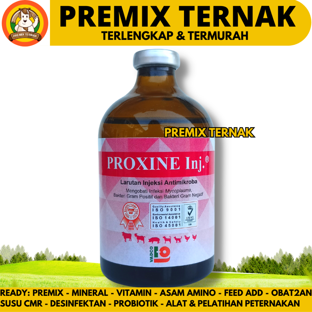 Proxine INJ 100ML VADCO - Enrofloxacin Animal Antibiotic Respiratory ...