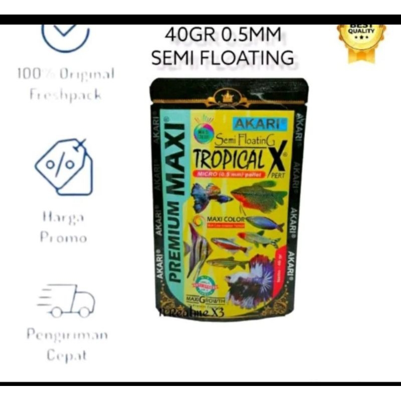 Premium Maxi Tropical Akari Fish Pellet fish food xpert 40 grams ...