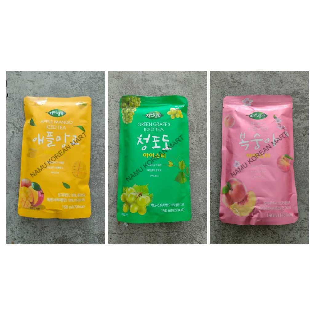Think Nature Apple Mango Iced Tea 190ml/Green Grapes Iced Tea/Peach ...