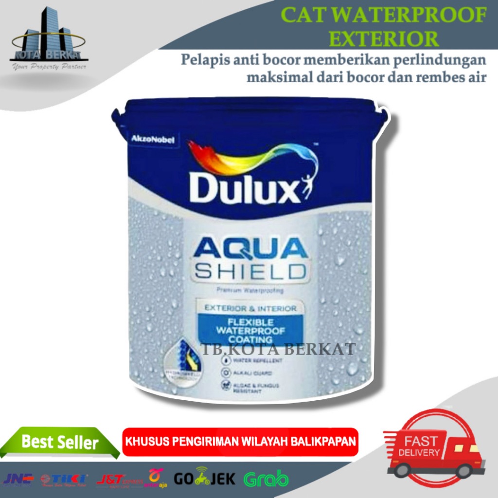 DULUX AQUASHIELD DULUX WATERPROOF PAINT/ 4 KG STANDARD COLOR | Shopee ...