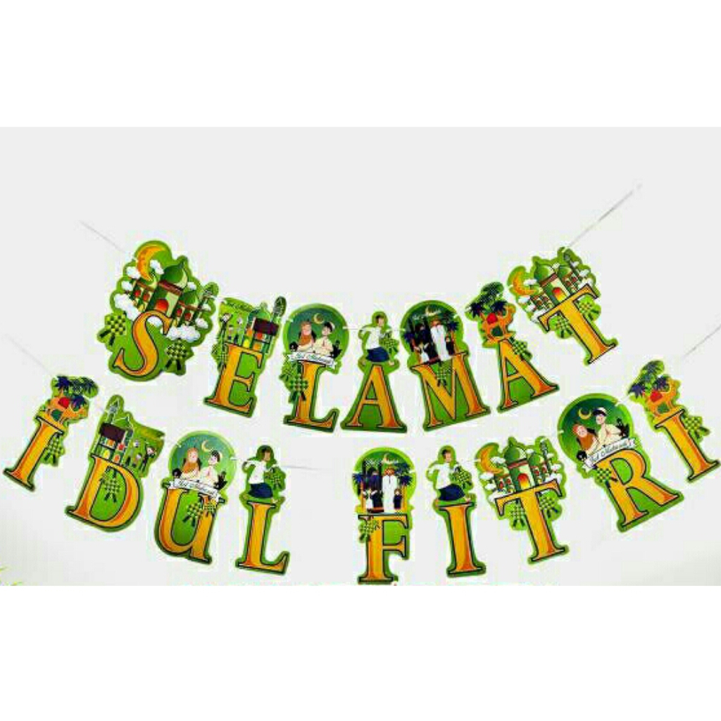 Garland flag bunting flag banner flag Theme Happy Eid/Happy Eid ...