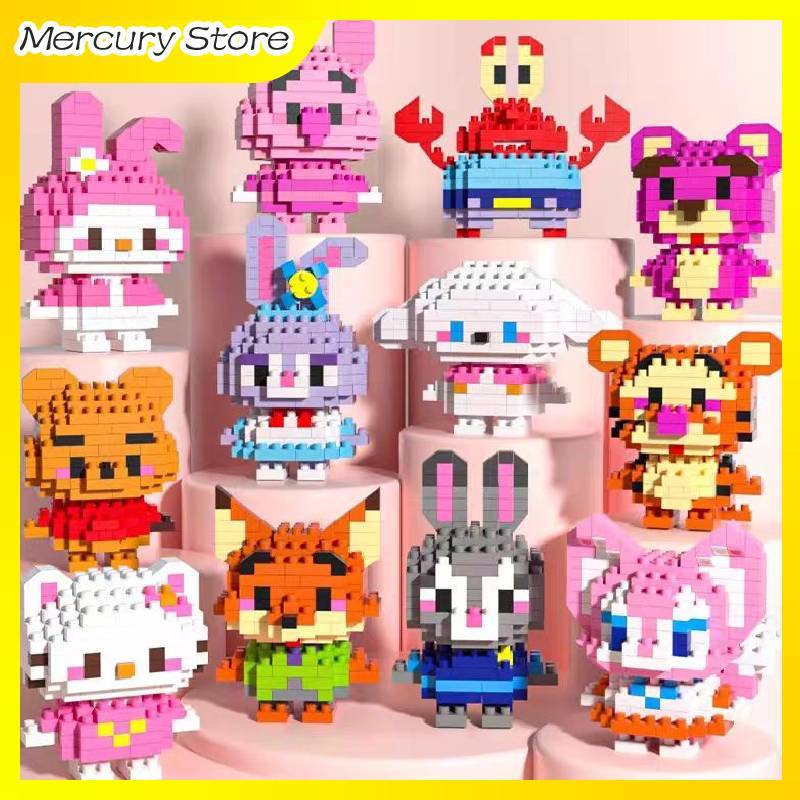 New DIY Building Block Nano Block Model Disney Toys Cartoon Characters Children's Educational ...
