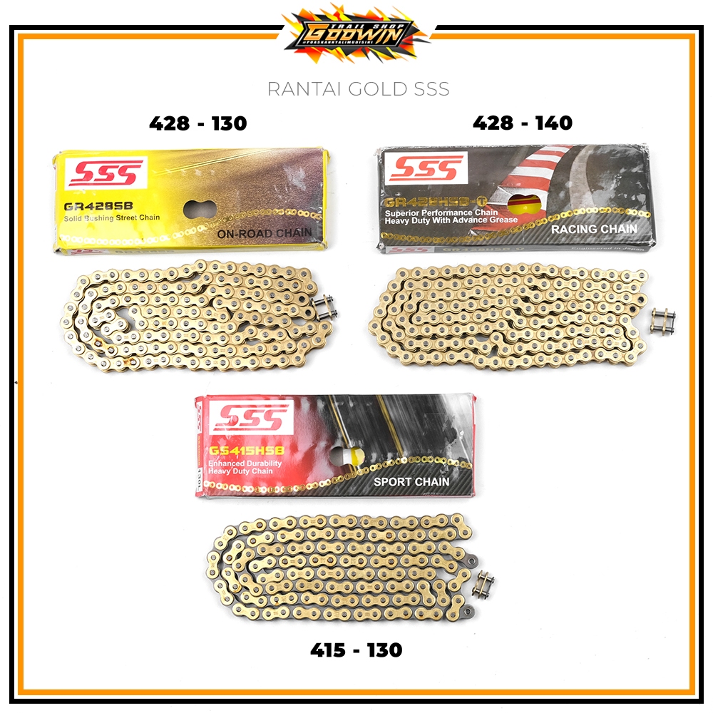Chain Rante Gold SSS SCARLET 428 140 415 130 150L KLX 150 CRF 150L WR ...