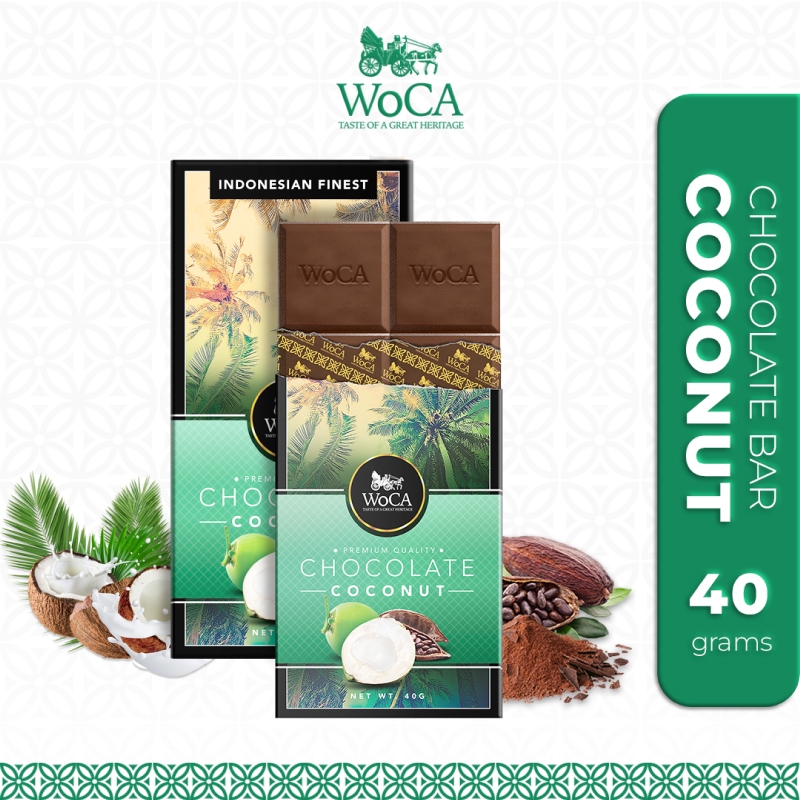 Woca Premium Coconut Chocolate Bar 40 grams | Shopee Philippines