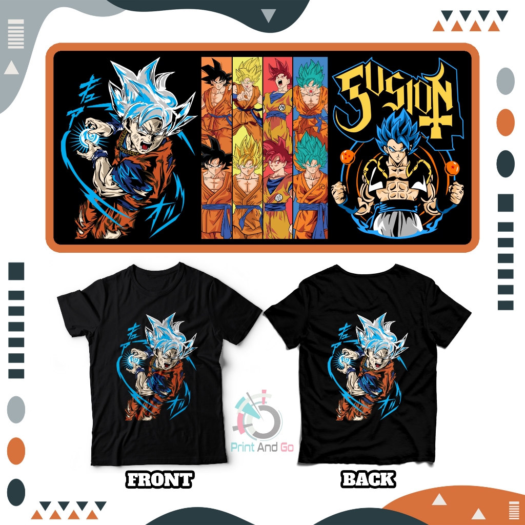 DTF PRINTING IRON SCREEN PRINTING ANIME DRAGONBALL THEME (SIZE A3 ...