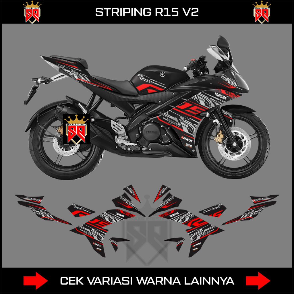 Decal STRIPING R15V2 YZF / STICKER YAMAHA R15 V2 YZF V2 | Shopee ...