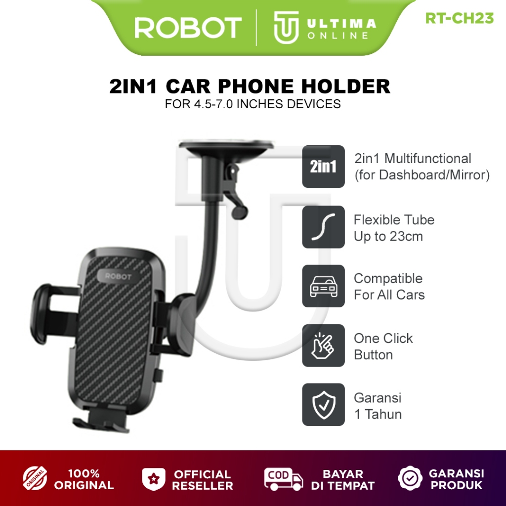 HP Robot Car Holder RT-CH23 Stand Mount Mobile Phone Holder 2in1 Cell ...