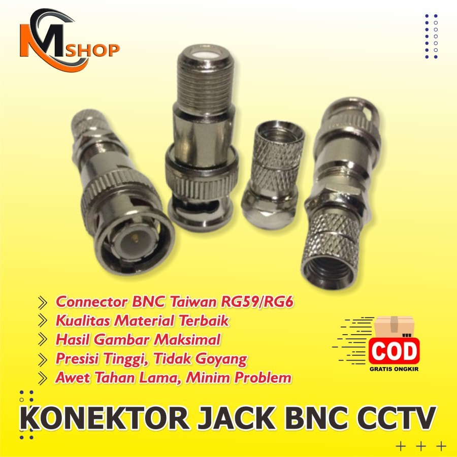 Taiwan BNC CCTV Connector / Original BNC CCTV Drat Connector | Shopee ...