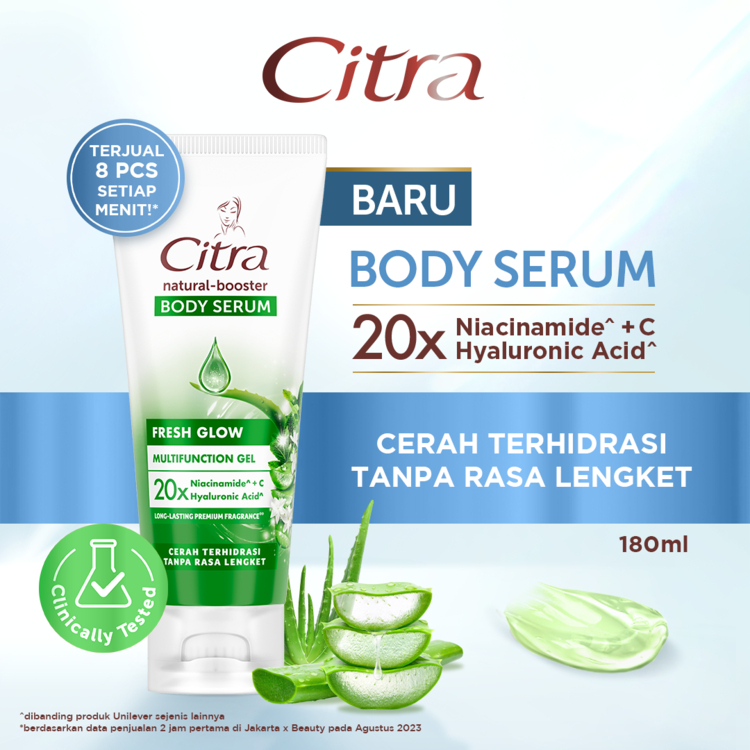 Citra NATURAL BOOSTER BODY SERUM FRESH GLOW WITH 20X NIACINAMIDE ...