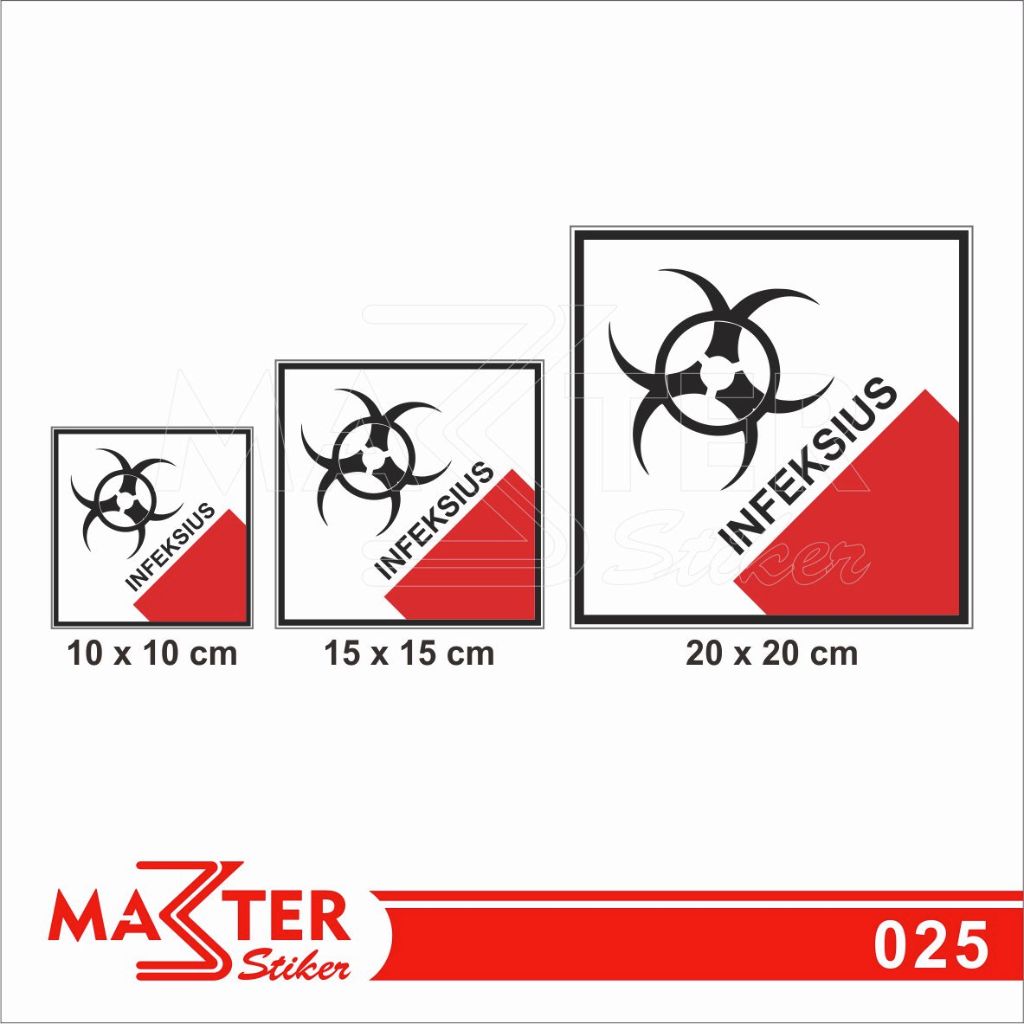025 - Infectious Sticker, B3 Waste Symbol, Vinyl Sticker, Premium ...
