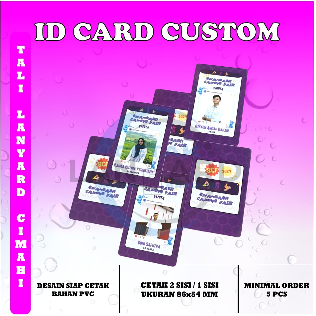 Print CUSTOM LAMINATION ID CARD GLOSSY/DOFF PVC MATERIAL THICKNESS 0,09 ...