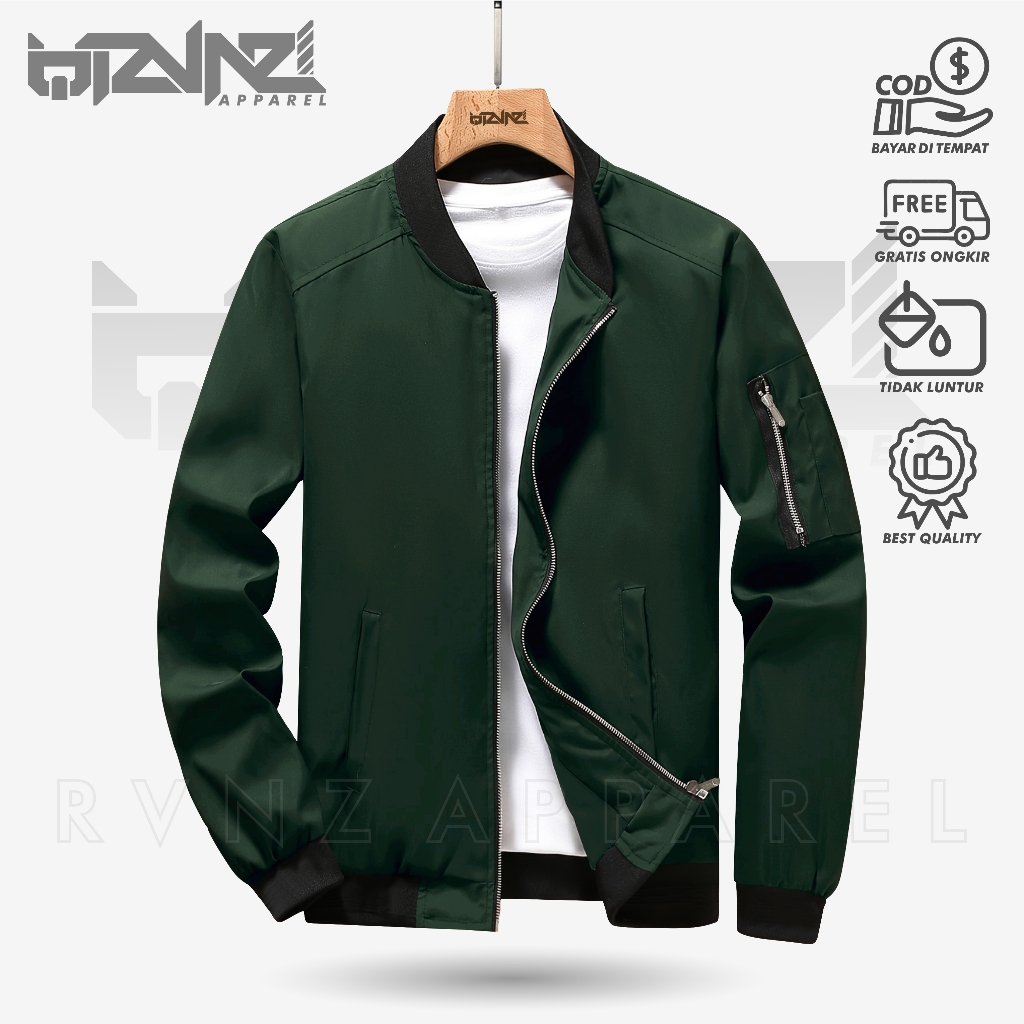 Bomber MAN JACKET || Simple Plain Bomber Jacket II Taslan Material ...