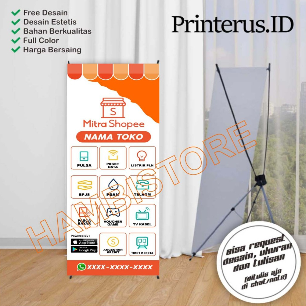 Shopee Partner Backdrop Banner/Shopeee Custome Partner Banner/Shopee ...